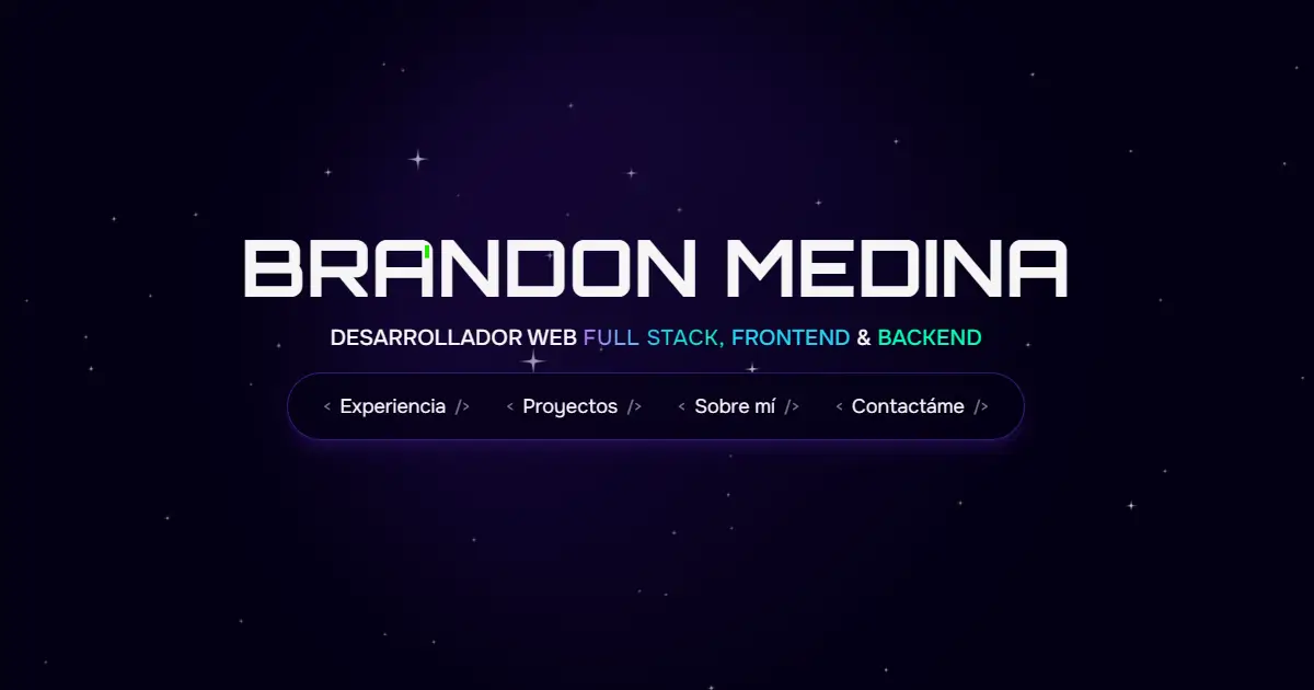 Brandon Medina - Desarrollador Web Full Stack | bmmedina